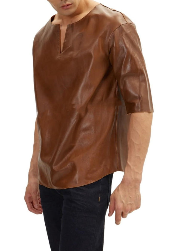 Brown Leather T Shirt: Made with Over 50 Years of Experience ...