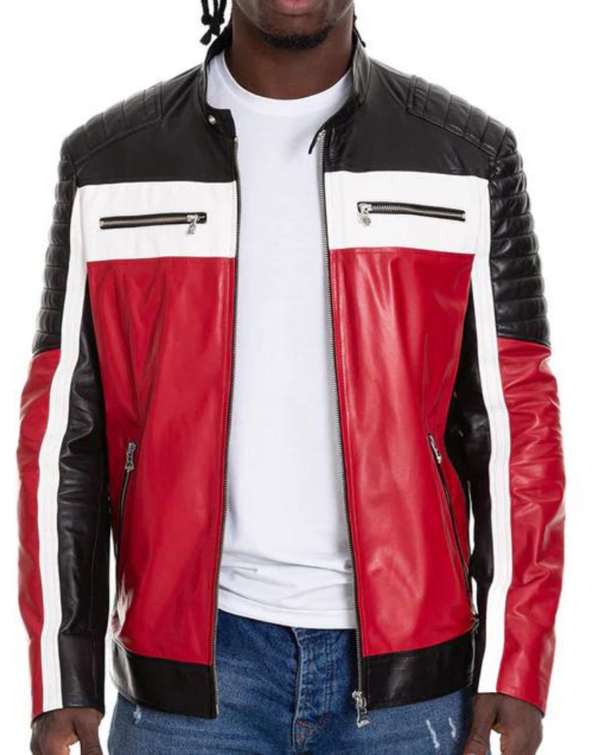 Edgy Multicolor Leather Jacket Mens, Stand Out in Style, stand apart ...