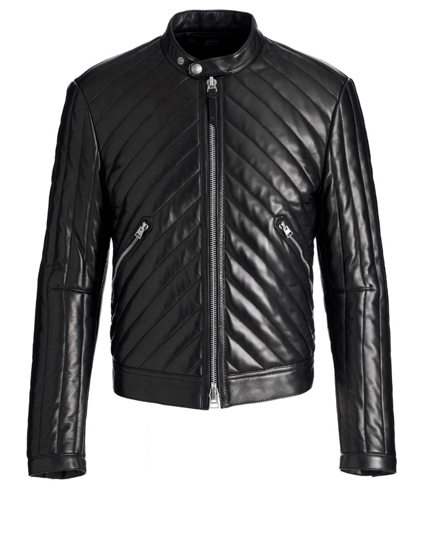 Mens Quilted Leather Jacket- ChersDelights Leather Apparel